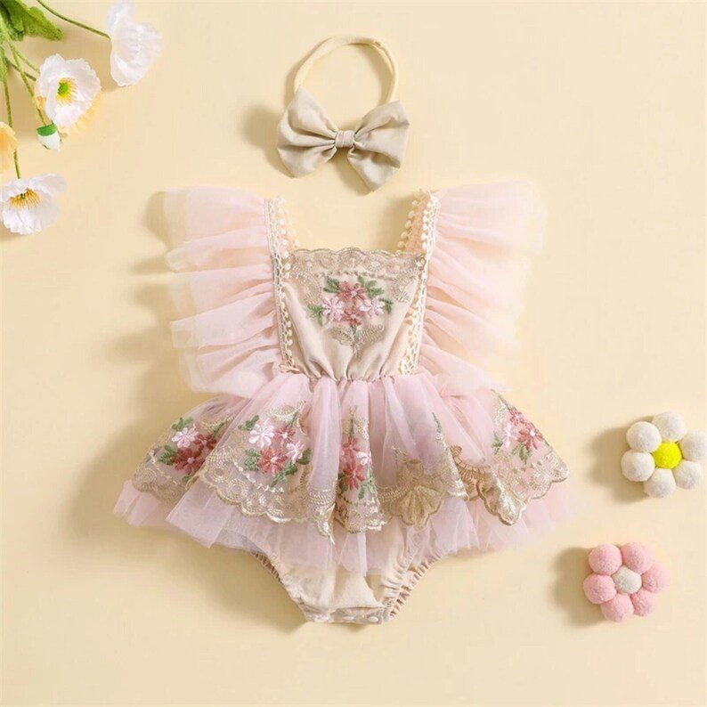 Eloise Pink Embroidered Flower Dress – Plum Sugar Shoppe